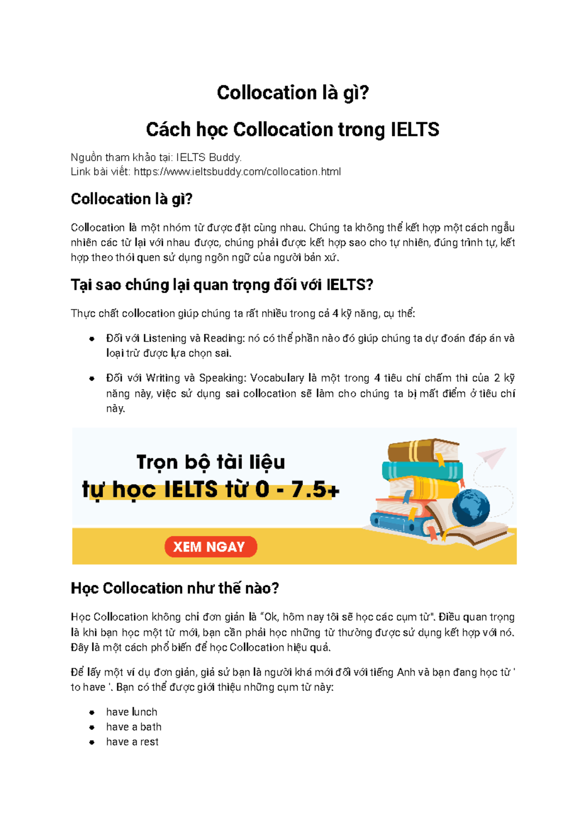 Tất tần tật về Collocation - Collocation là gì? Cách học Collocation ...
