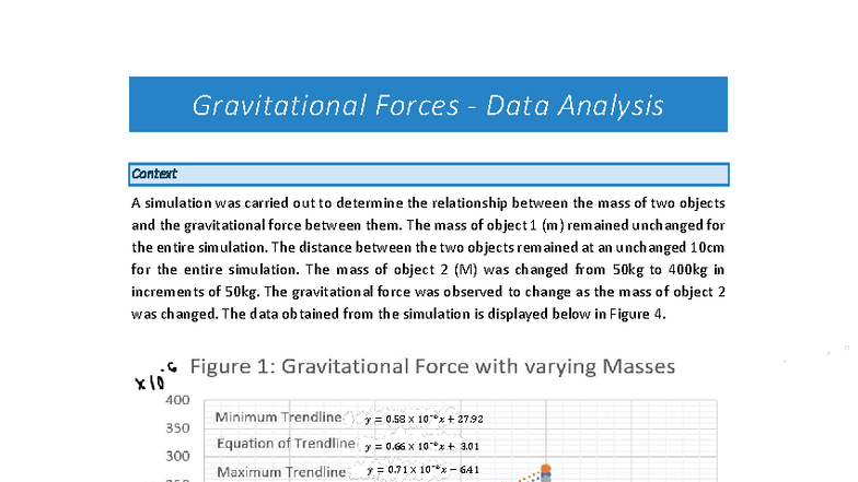 Phy12 - Gravitational Forces Data Analysis and Simulation Results - Studocu