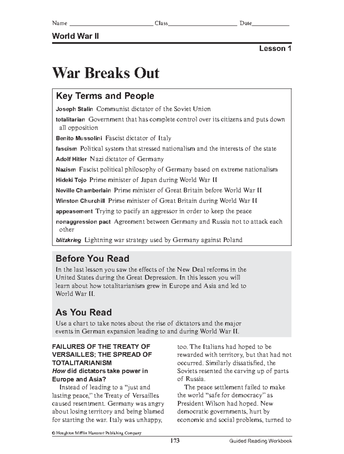 Module 11 Lesson 1 - Rise of Totalitarianism & WWII - Studocu