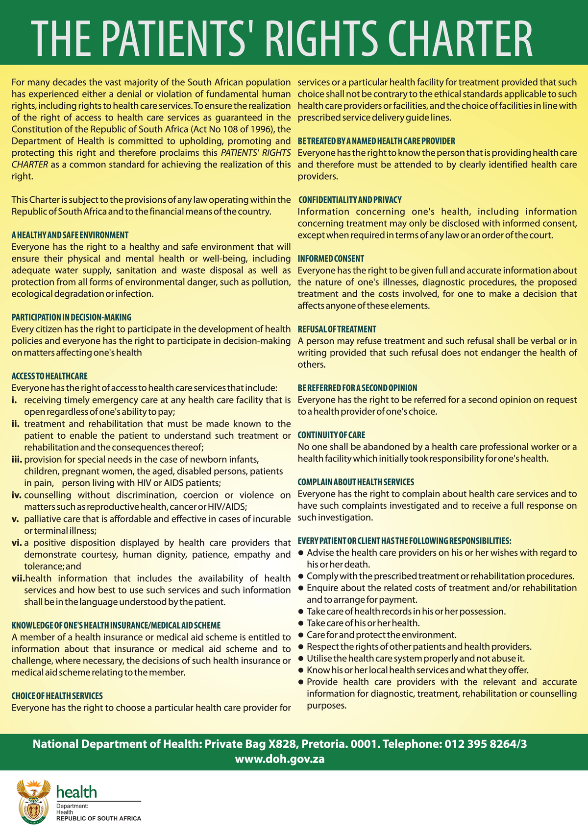 Patients Rights Charter - English - MNO2602 - Studocu