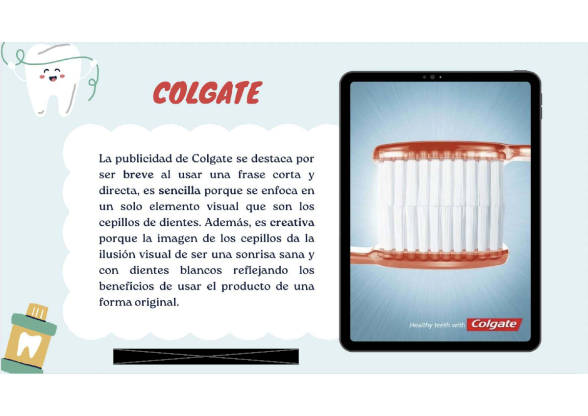 Actividad Pieza Publicitaria: Análisis de la Publicidad de Colgate ...