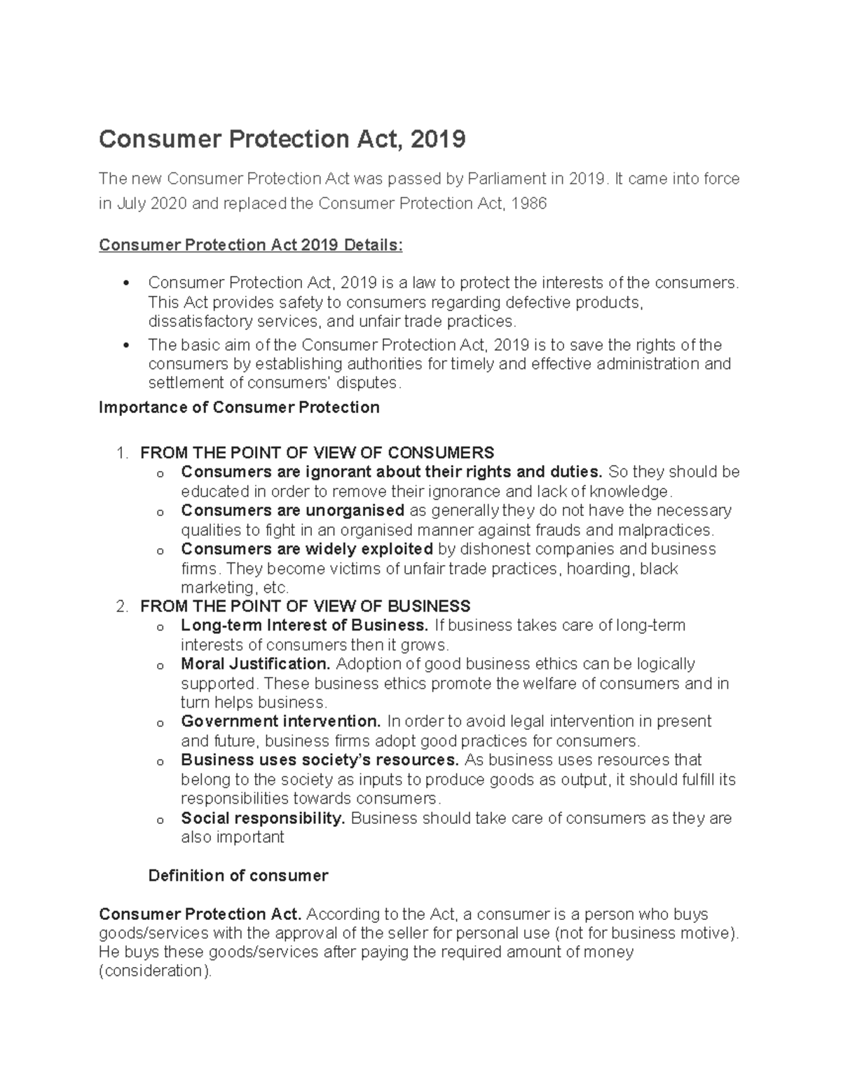 Consumer Rights Case Study: Analysis of the Consumer Protection Act ...