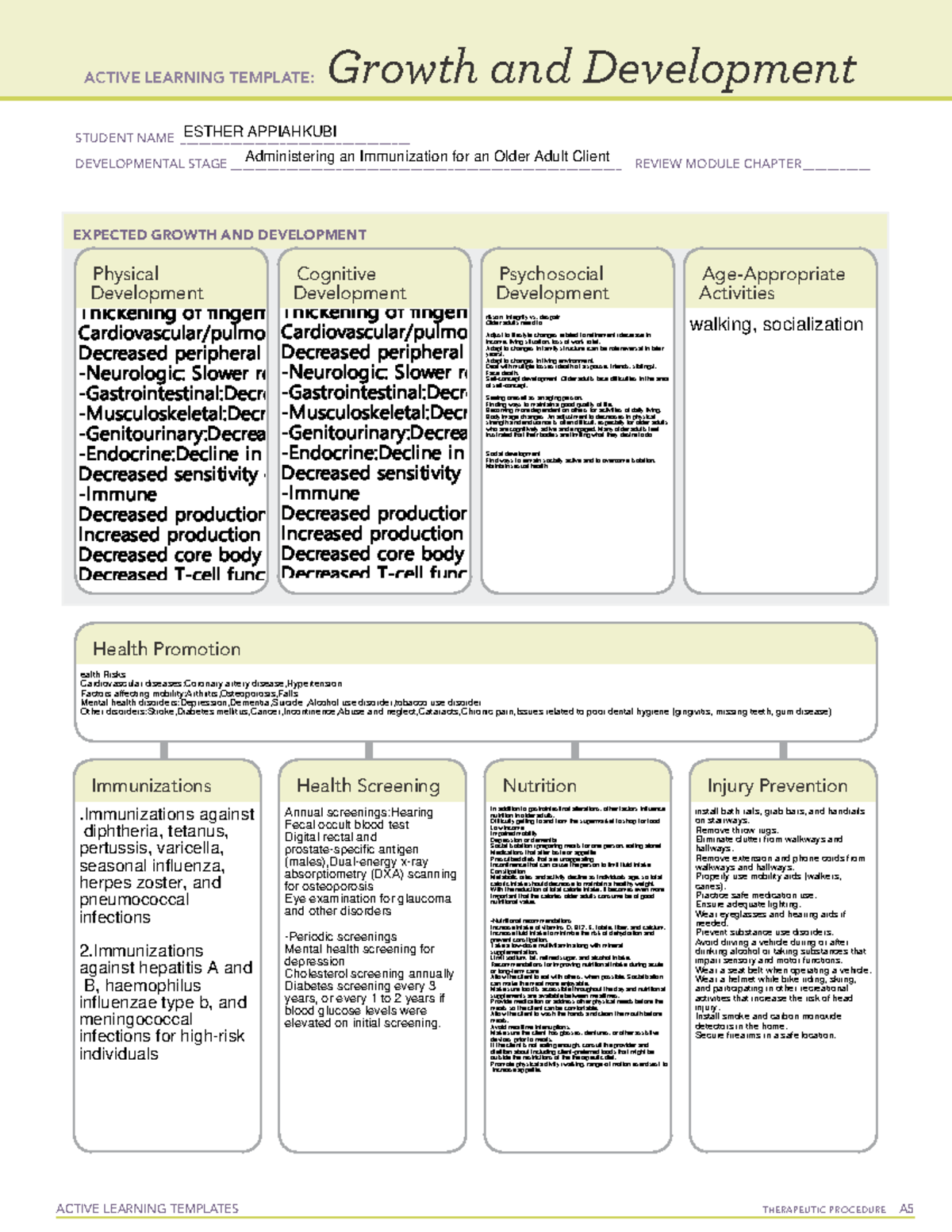 ACTIVE LEARNING TEMPLATE: Growth & Development in Older Adults - ESTHER ...