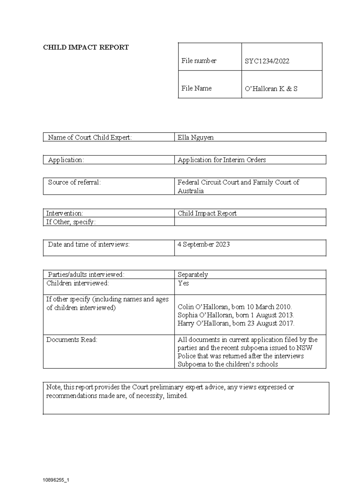CHILD IMPACT REPORT 2024: Insights & Recommendations for Family Court ...