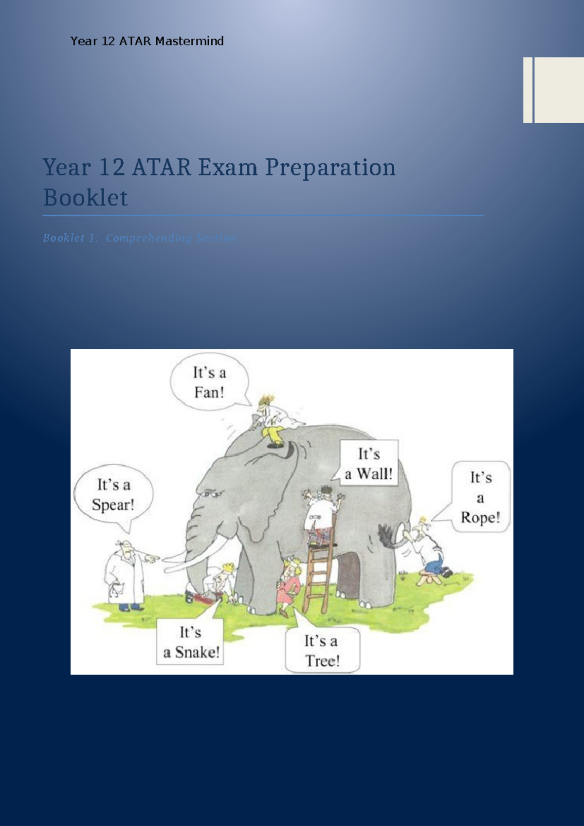Year 12 ATAR Exam Prep: Comprehending Section Guide - Studocu