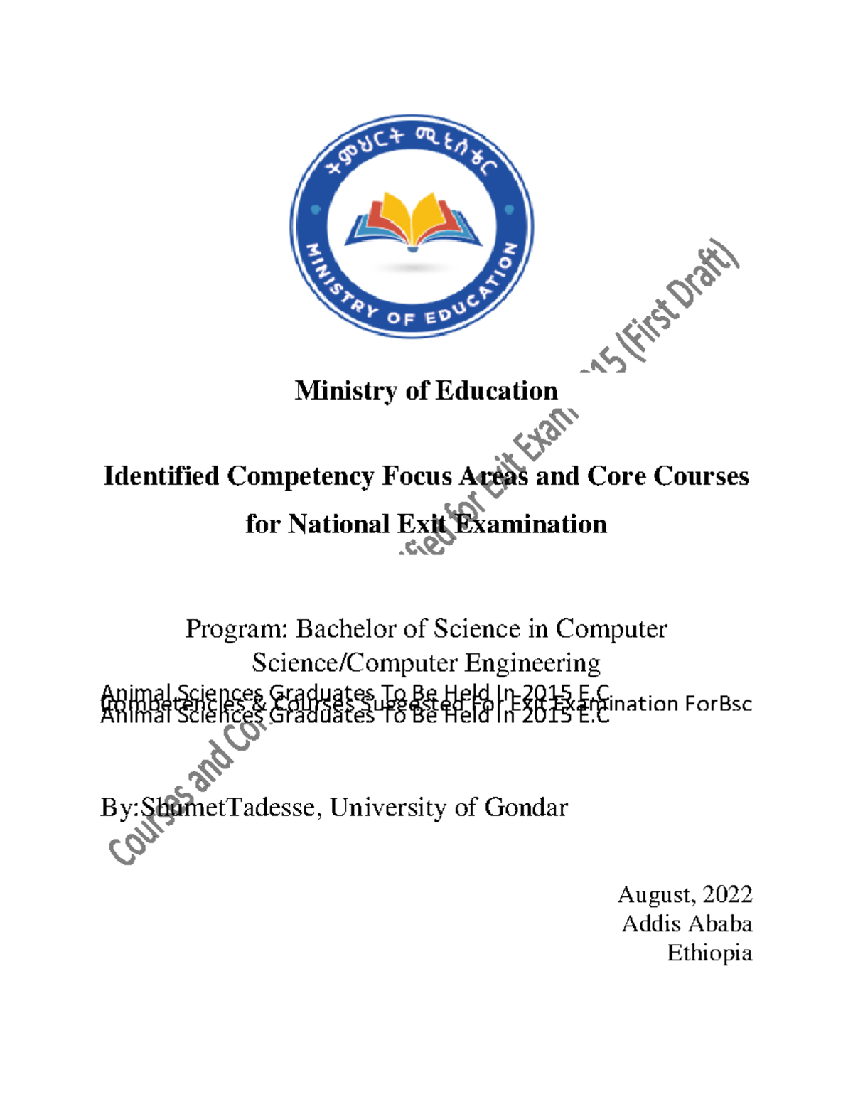 BSc in Computer Science Exit Exam Competencies and Core Courses - Studocu