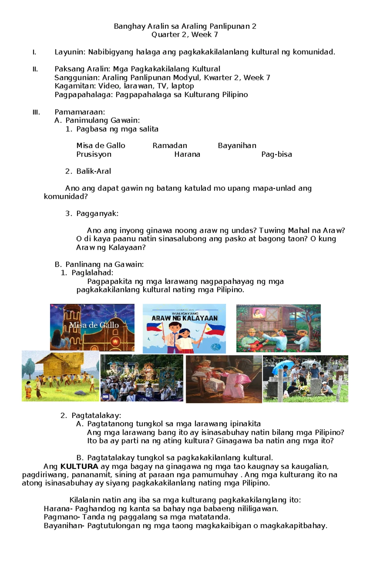 BEED 2A Banghay Aralin sa Filipino: Pabulang Si Matsing at si Pagong ...