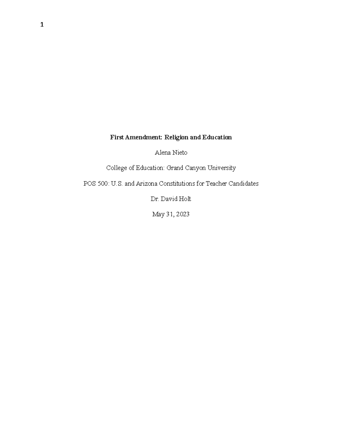 1st amendment religion and education - First Amendment: Religion and ...