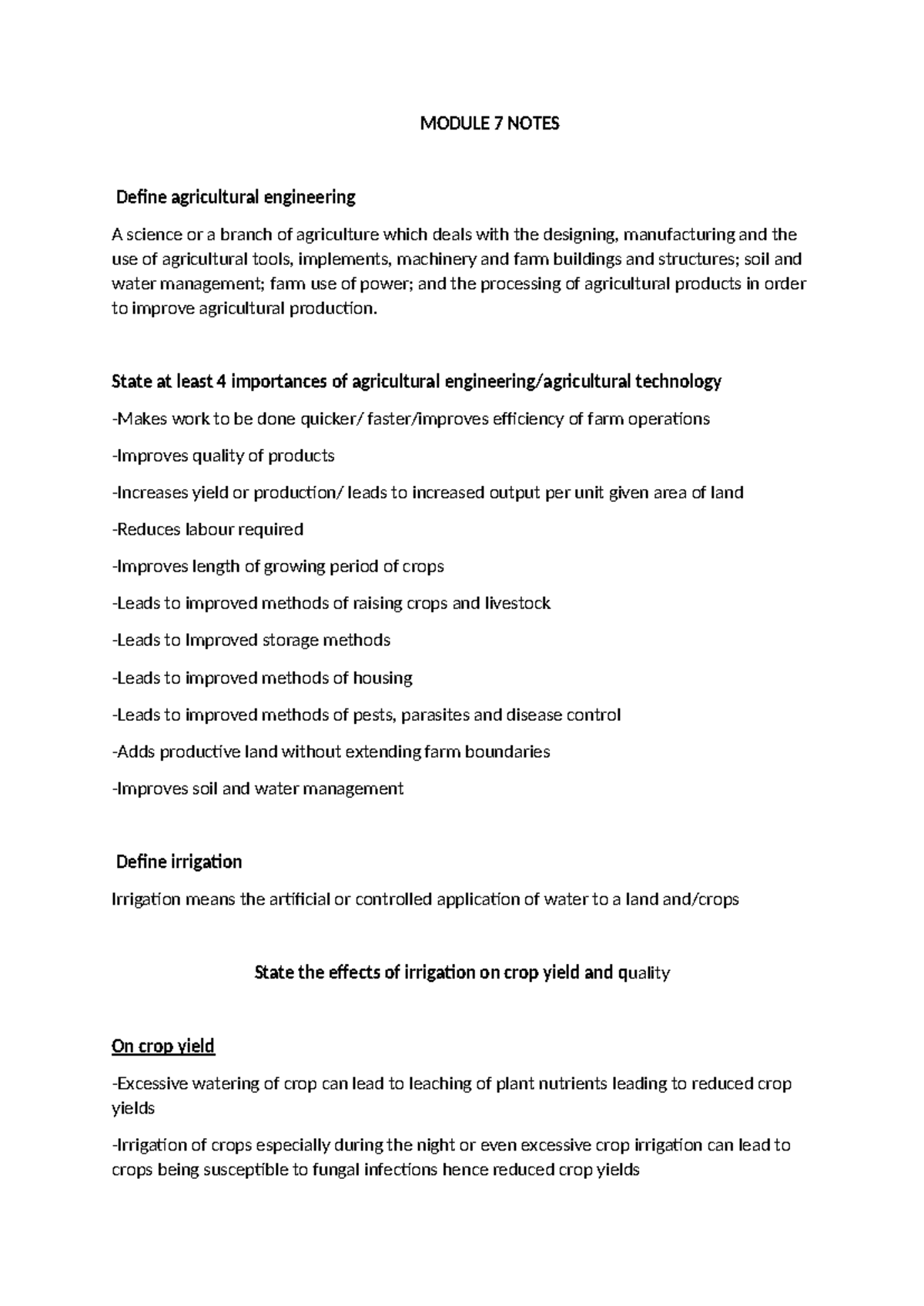 Module 7 notes - Summary Entrepreneurship - MODULE 7 NOTES Define ...