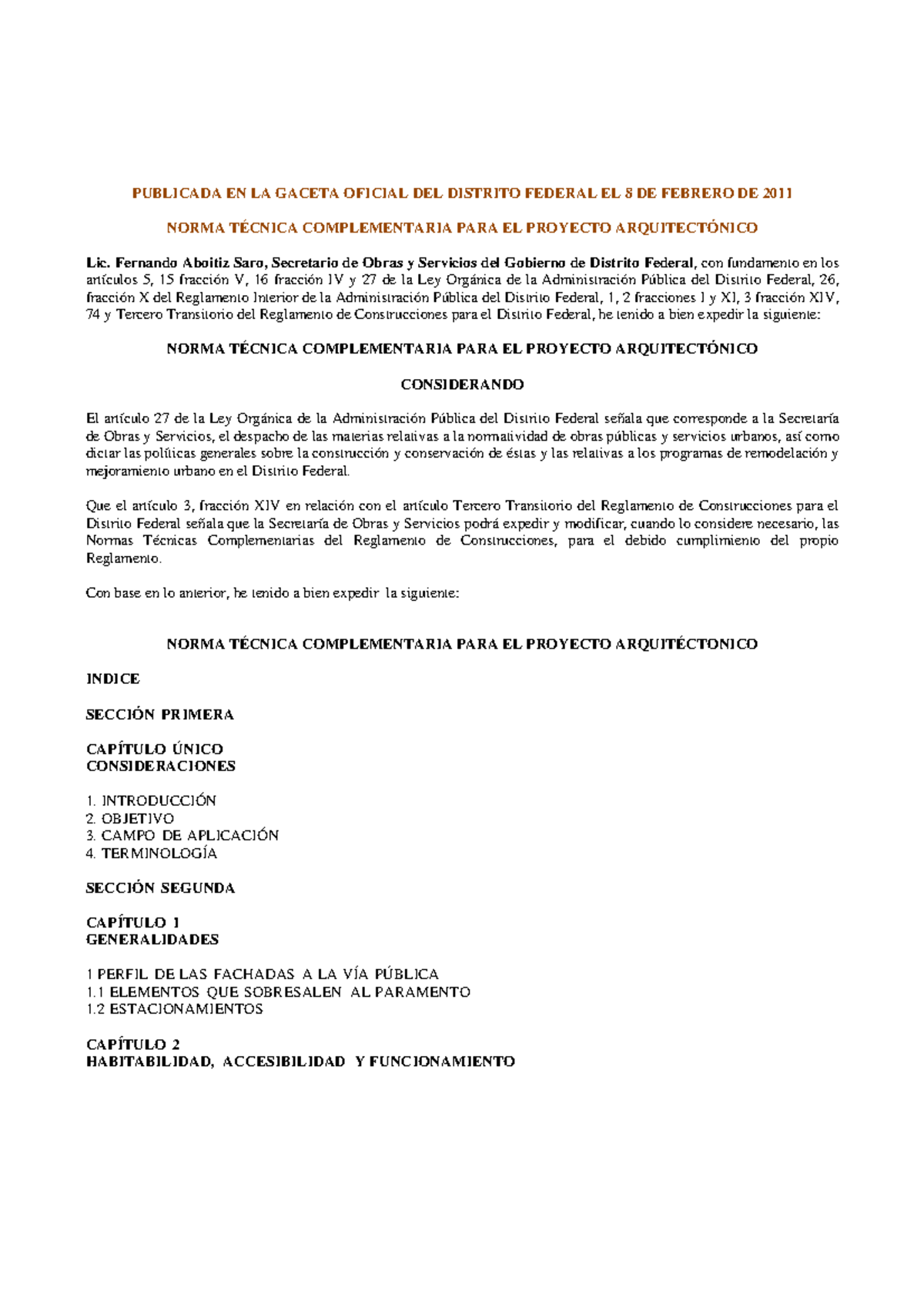 Norma Técnica Complementaria para el Proyecto Arquitectónico NTC-RCDF ...