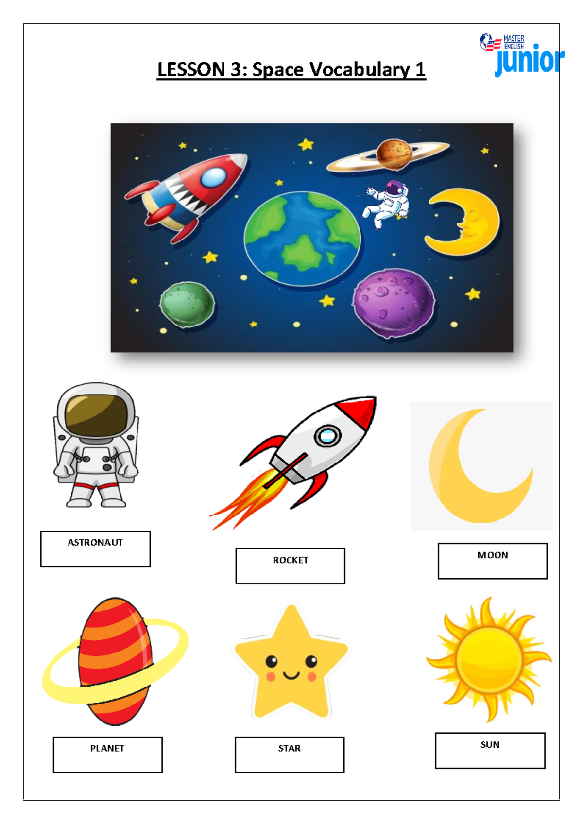 Lesson 3- Space Vocabulary - Arte y Cultura - LESSON 3 : Space ...