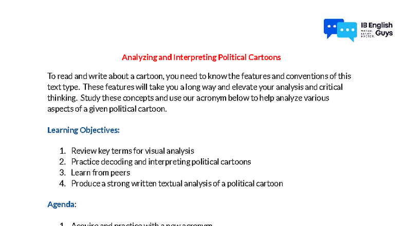 IB English LAL Paper 1 Exam Review 2024: Analyzing Political Cartoons ...