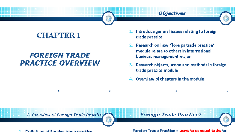 Foreign Trade Practice Overview: Key Concepts and Methods - Studocu