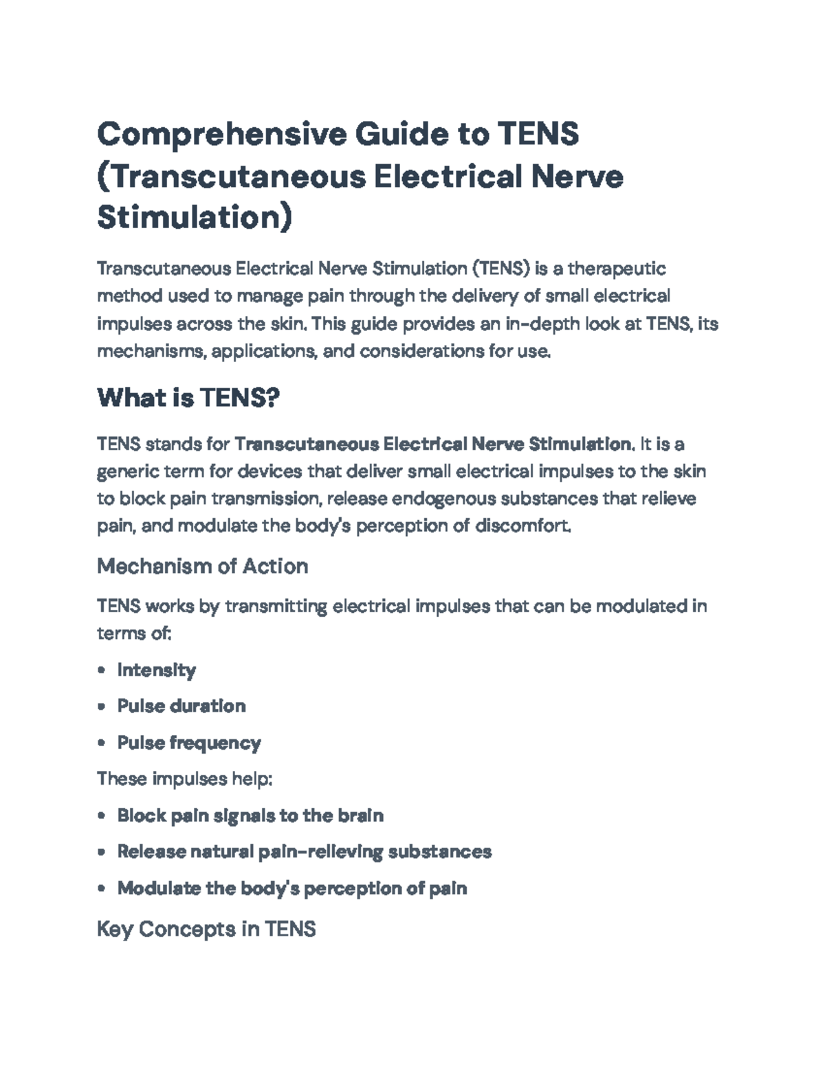 TENS Therapy Insights: Mechanisms, Applications & Efficacy Explained ...