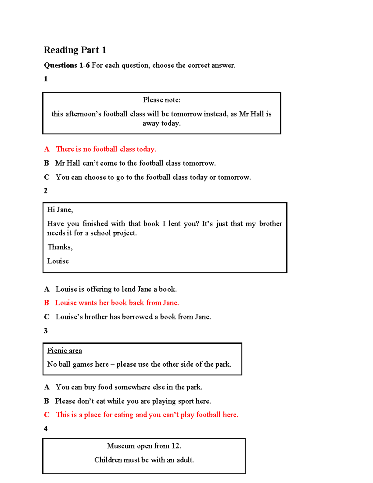 PRE TEST Answers Key - English Test for Reading Comprehension - Studocu