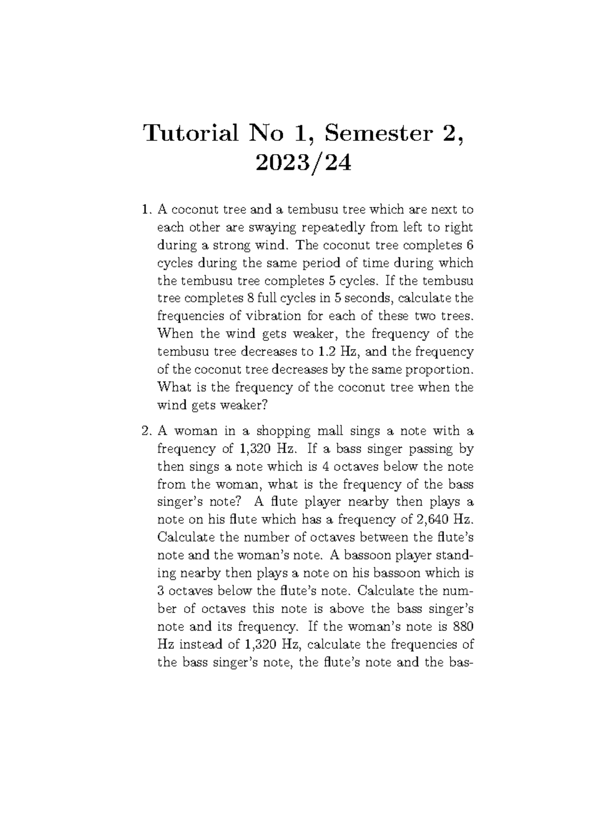 Tut1q24b - tut1 - Tutorial No 1, Semester 2, 2023/ A coconut tree and a ...
