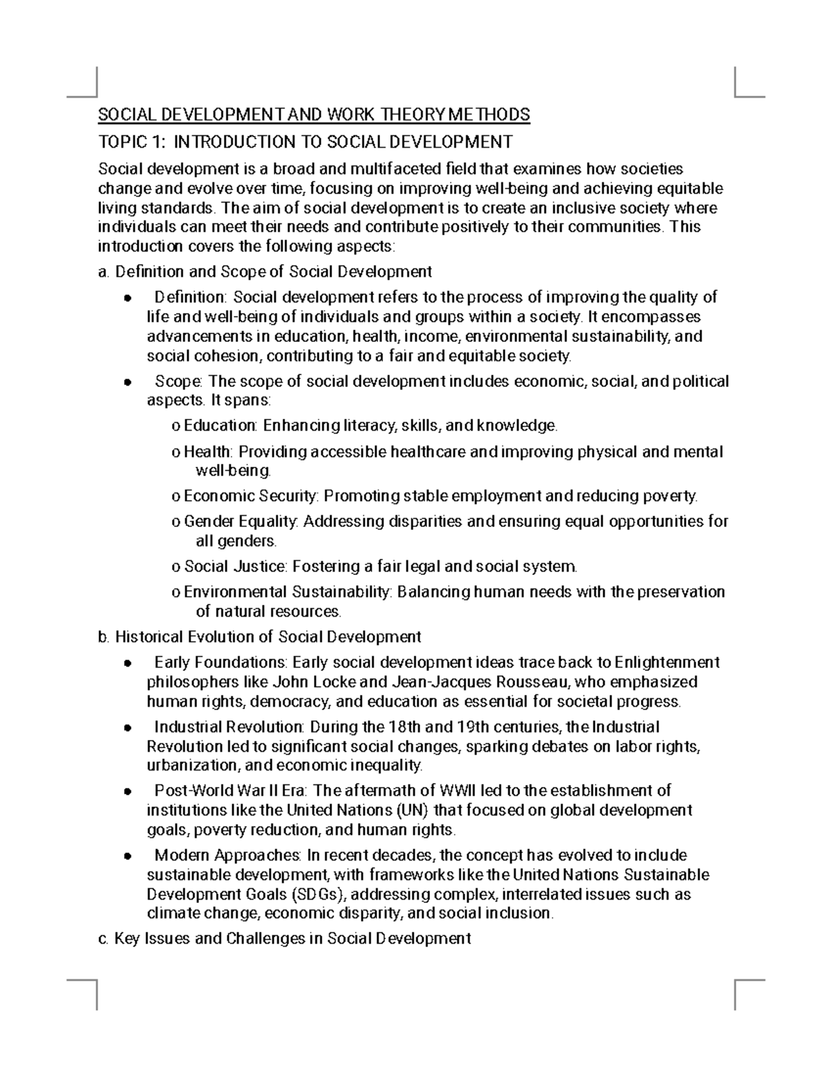 Social Development & Work Theory Methods: A Comprehensive Overview ...