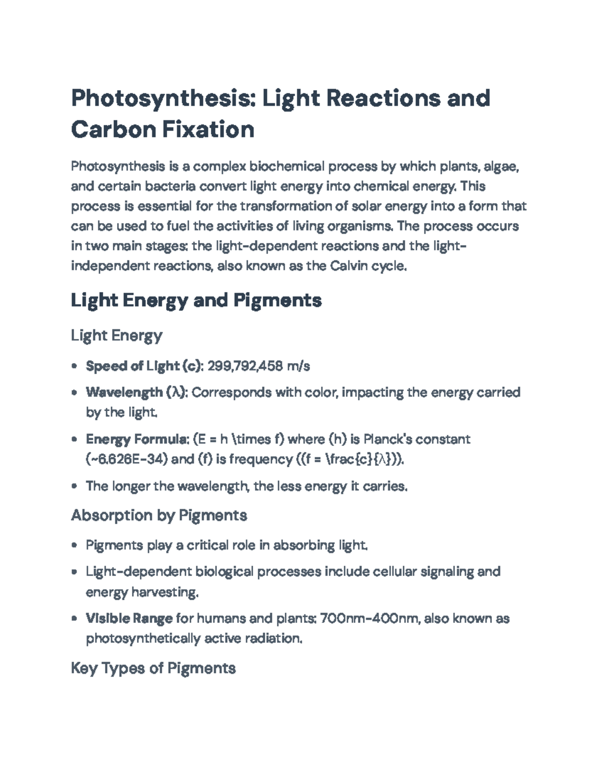 Photosynthesis: Light-Dependent Reactions & Calvin Cycle Overview ...