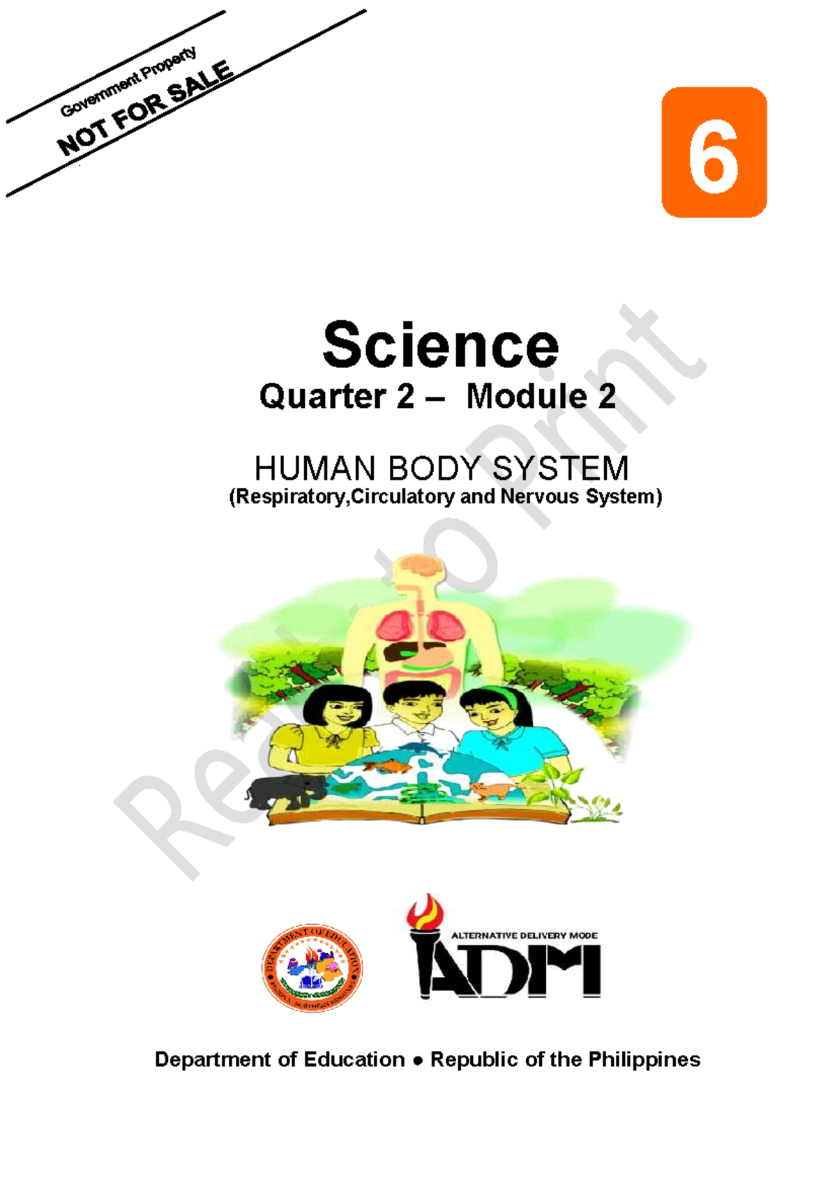 Science 6 - Q2 Mod 2: Human Body Systems - Resp., Circ., & Nervous ...