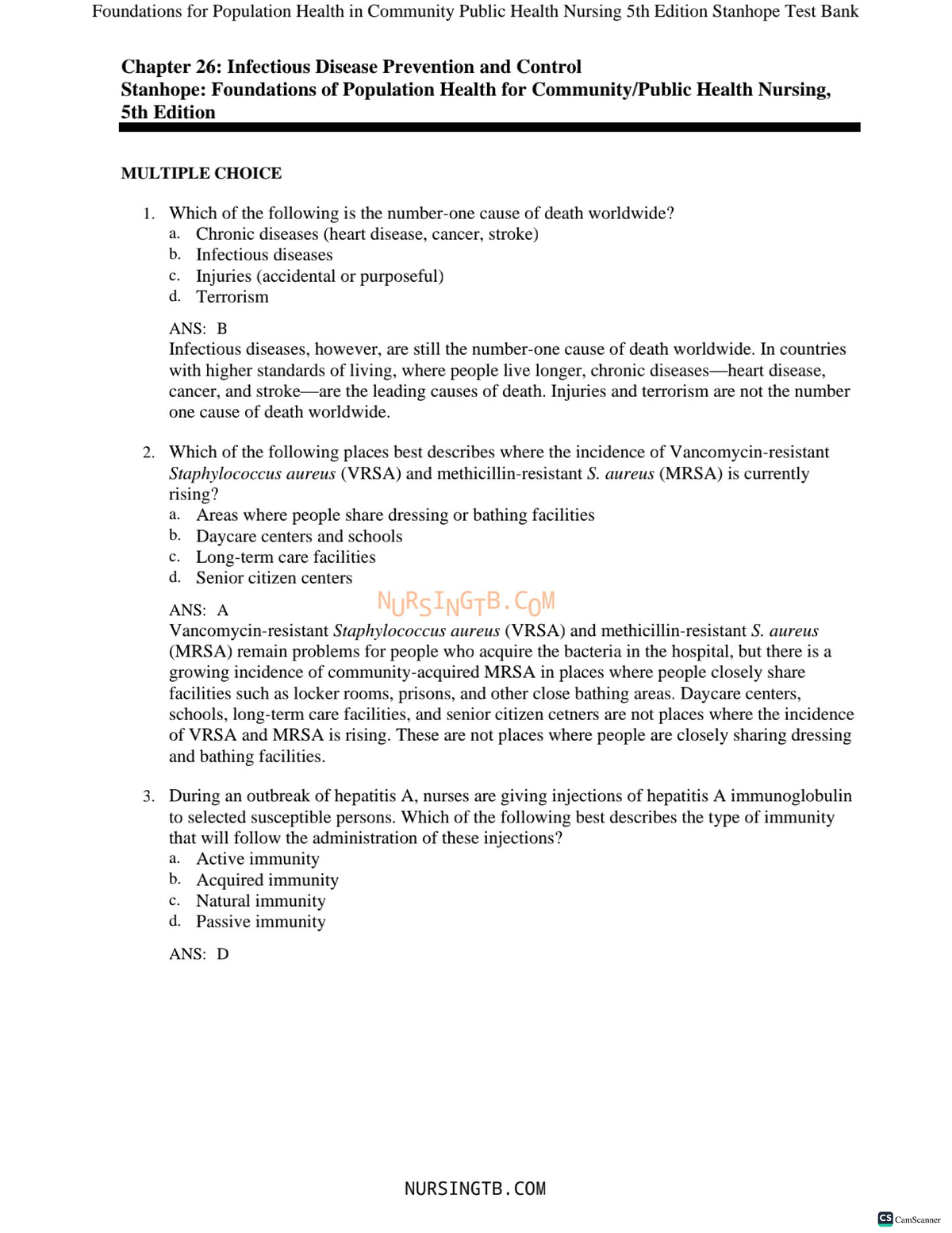 Public Health Week 5 Quiz Study Resources 4 - Foundations for ...