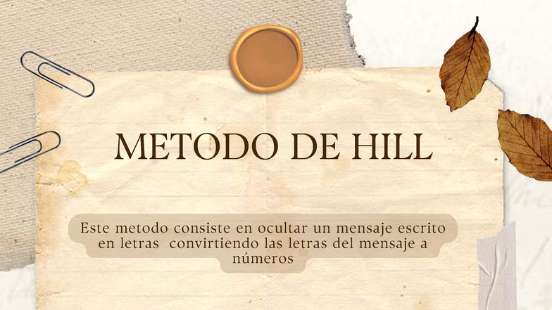Método de Cifrado Hill en Álgebra - Evaluación - Studocu