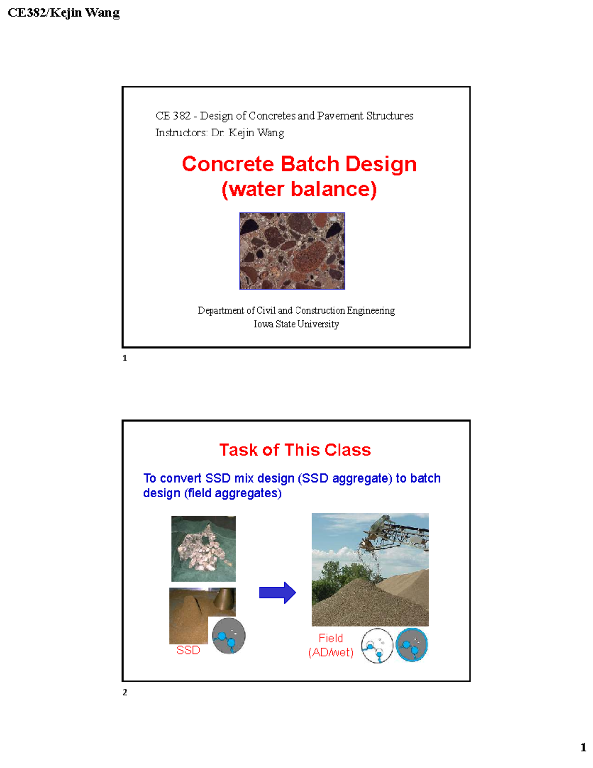 Concrete Mix Design Water Balance - CE382 Assignment Overview - Studocu