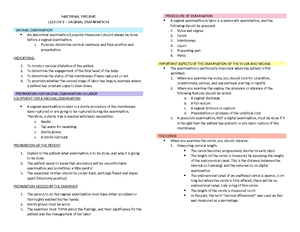 Lesson 2 The childbearing process - 7MATERNAL PRELIMS LESSON 2- THE ...