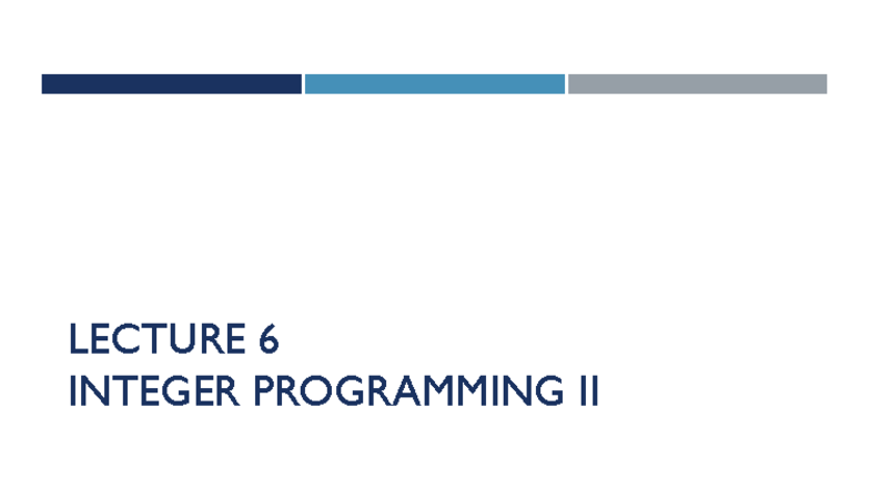 Lecture 6 Integer Programming Ii Fundraising Bake Sale Formulation