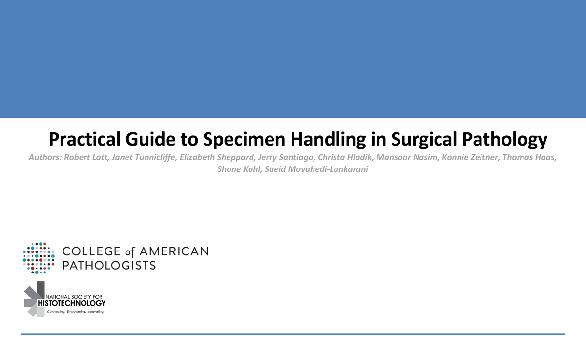 Practical guide specimen handling - Practical Guide to Specimen ...