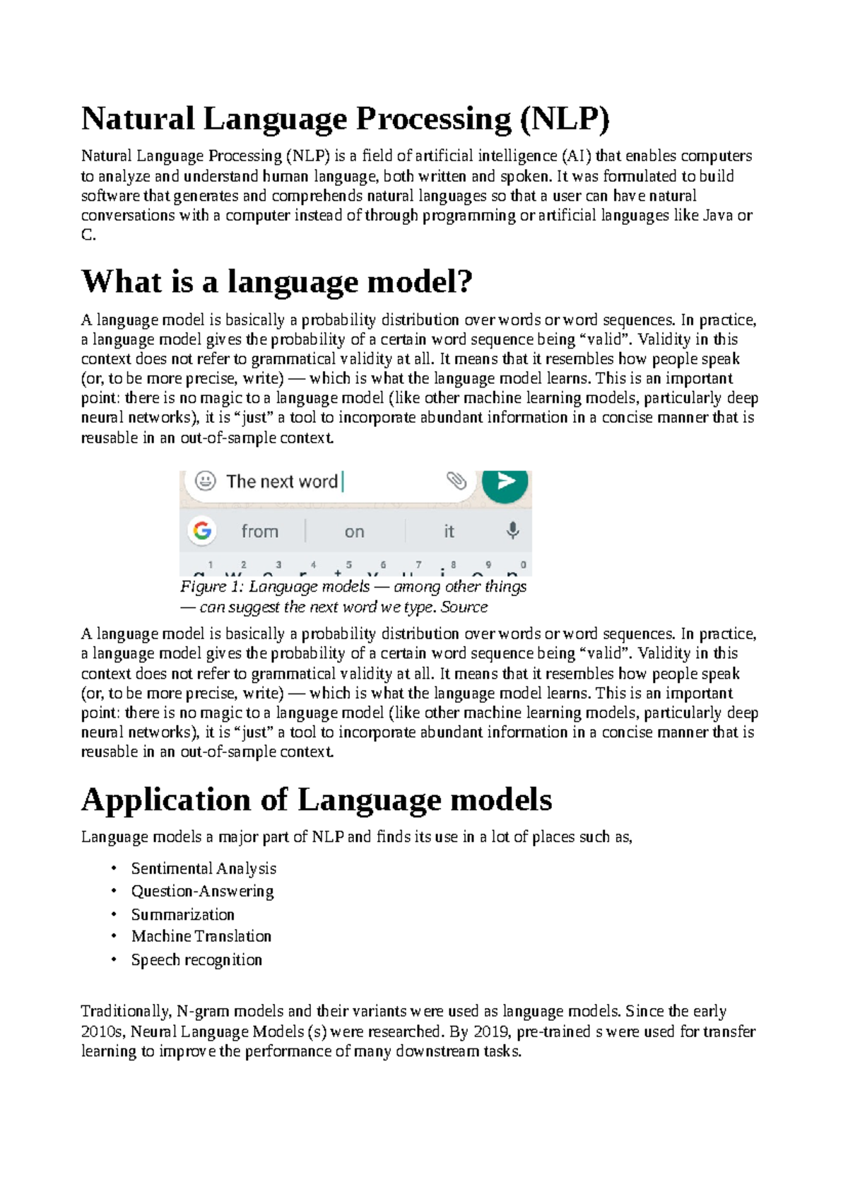 NLP Concepts and Applications: Unit 5 Overview and Insights - Studocu