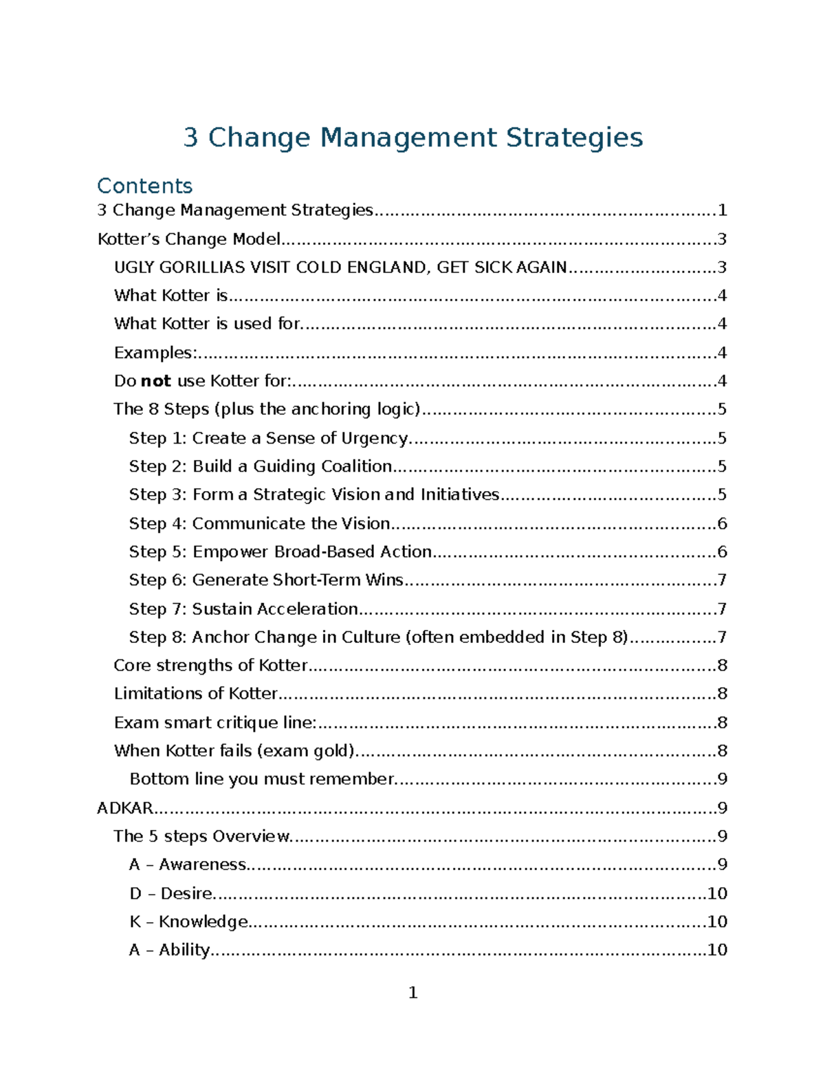 Change Management Strategies: Kotter, ADKAR, and Lewin Models Explained ...