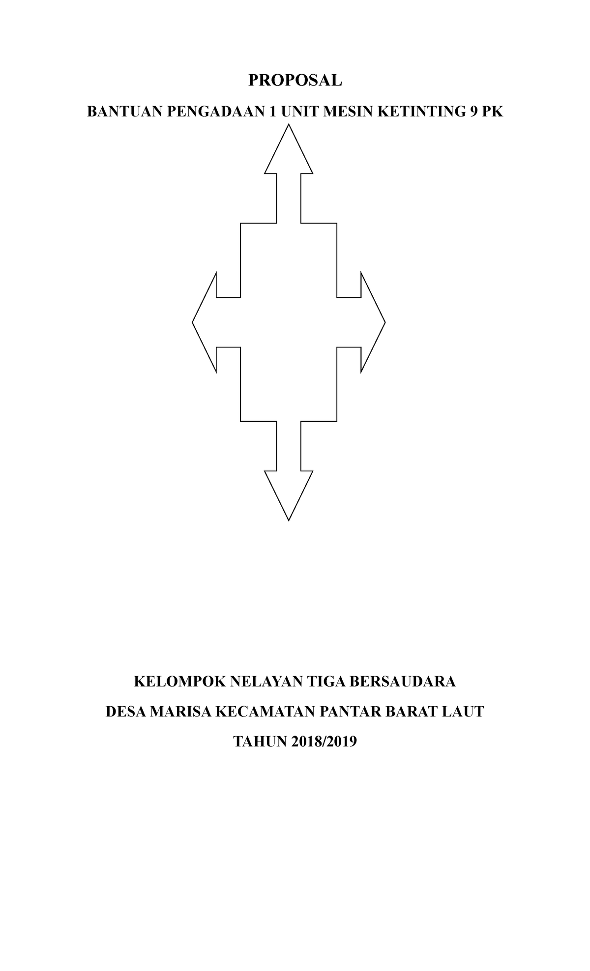 Proposal Permohonan Bantuan Mesin Ketinting (9 PK) - 2018 - Studocu