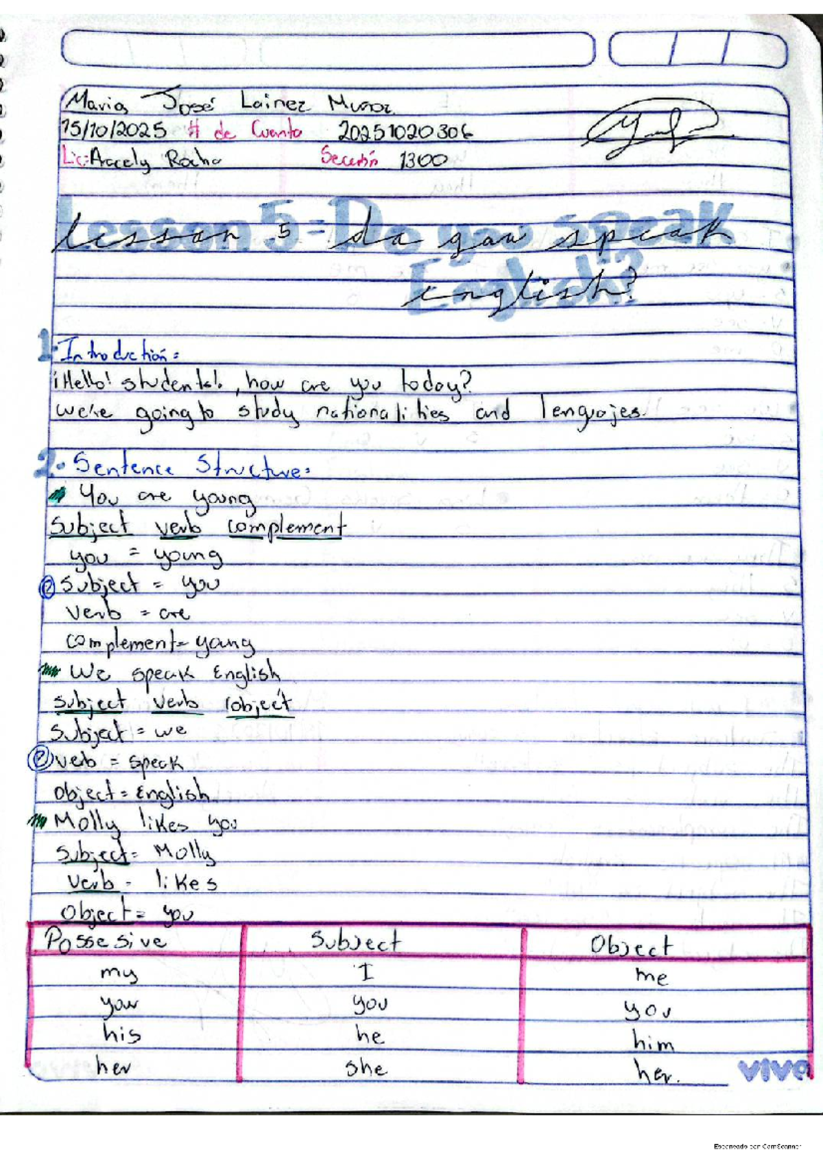 Lesson 5: Nationalities and Languages - English Basics (1300) - Studocu