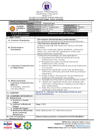 TRF Objective-10 - guide - Department of Education Region I SCHOOLS DIVISION OF ...