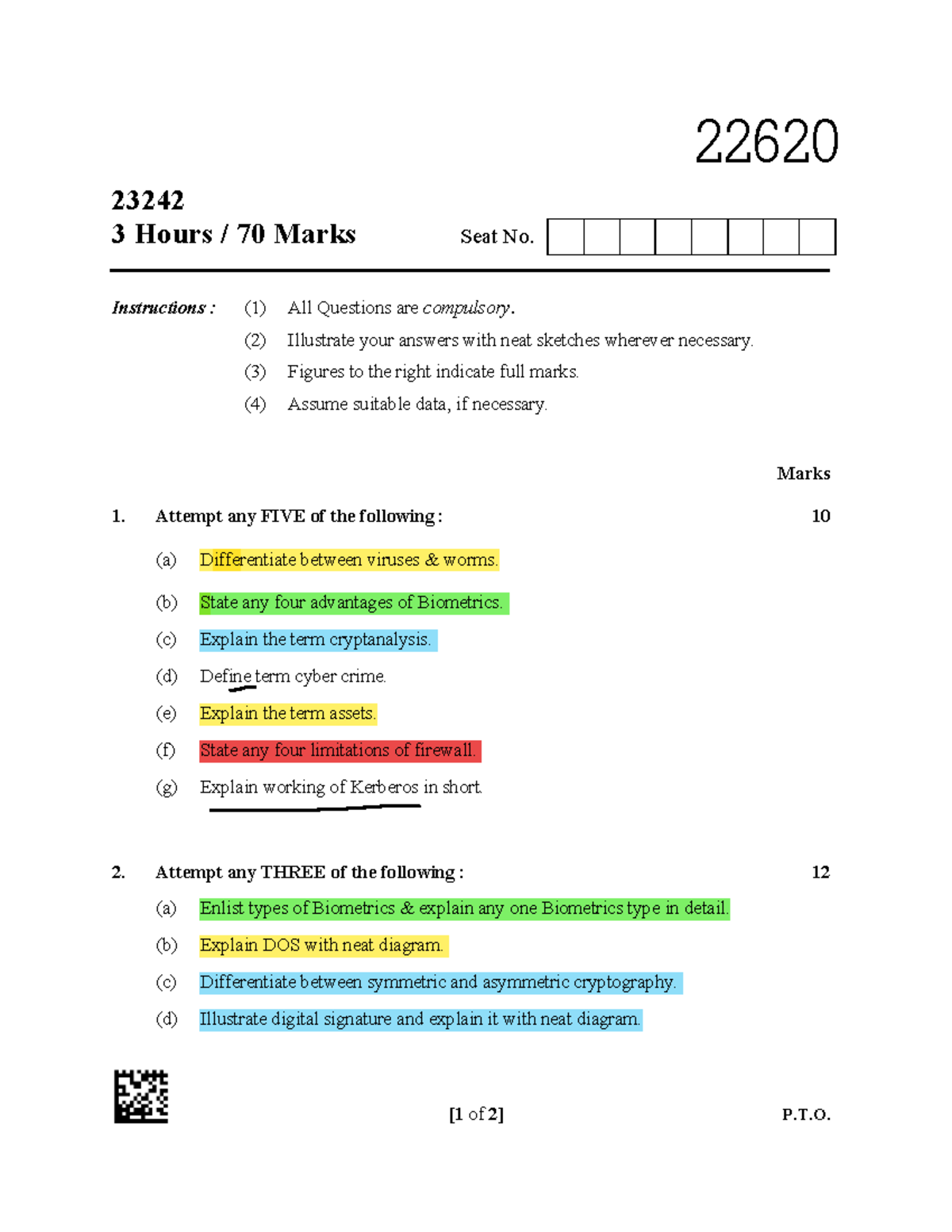 22620 23242 Summer 2024 Exam: Cybersecurity Concepts & Applications ...