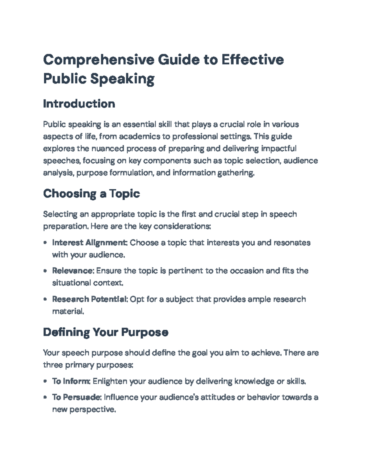 Comprehensive Guide to Public Speaking Skills and Techniques ...