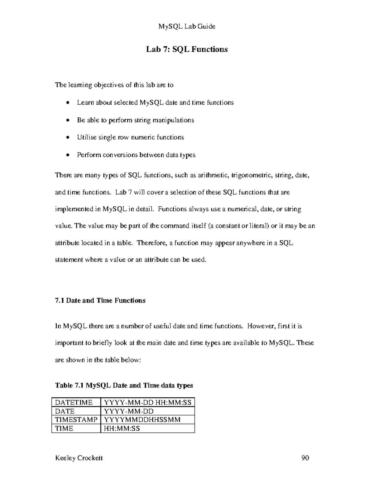 Lab 7 - 8 - tai lieu hoc tap mon hoc - Lab 7: SQL Functions The ...