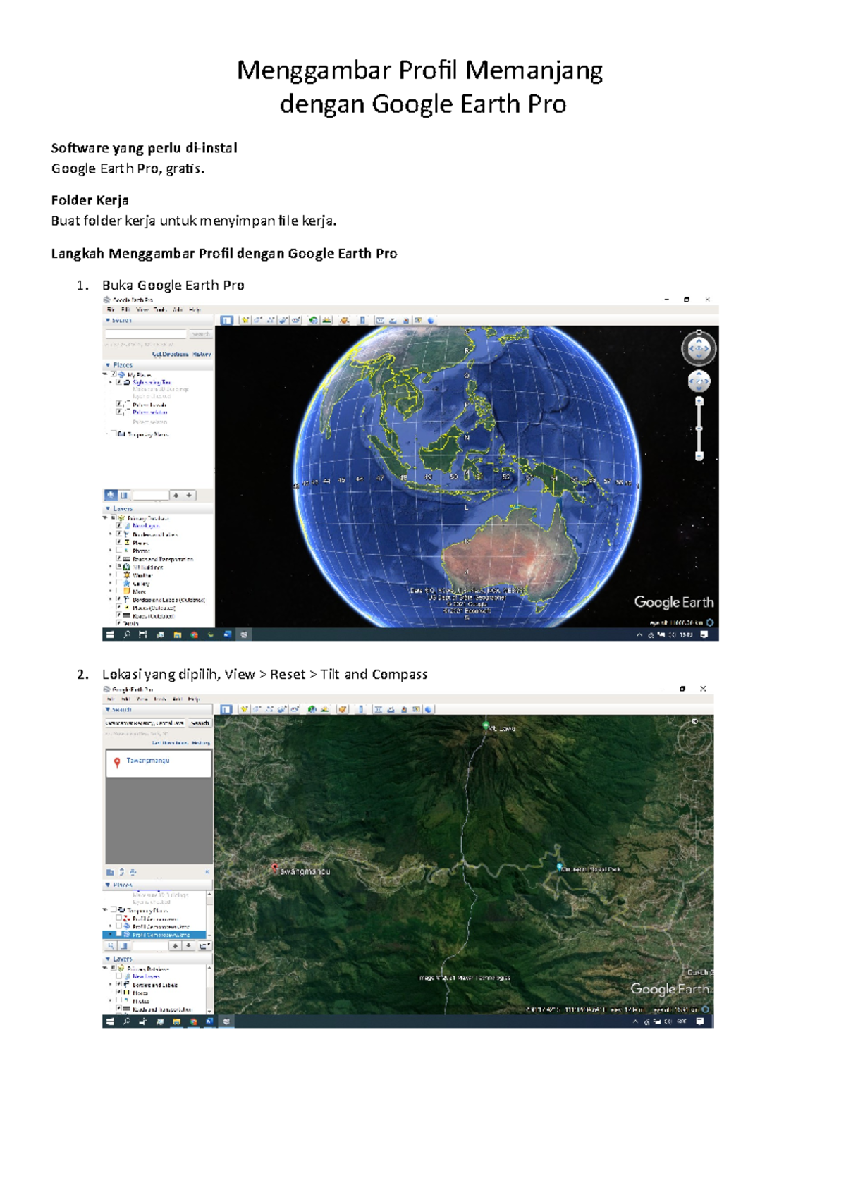 Menggambar Profil Memanjang dengan Google Earth Pro: Panduan Langkah ...