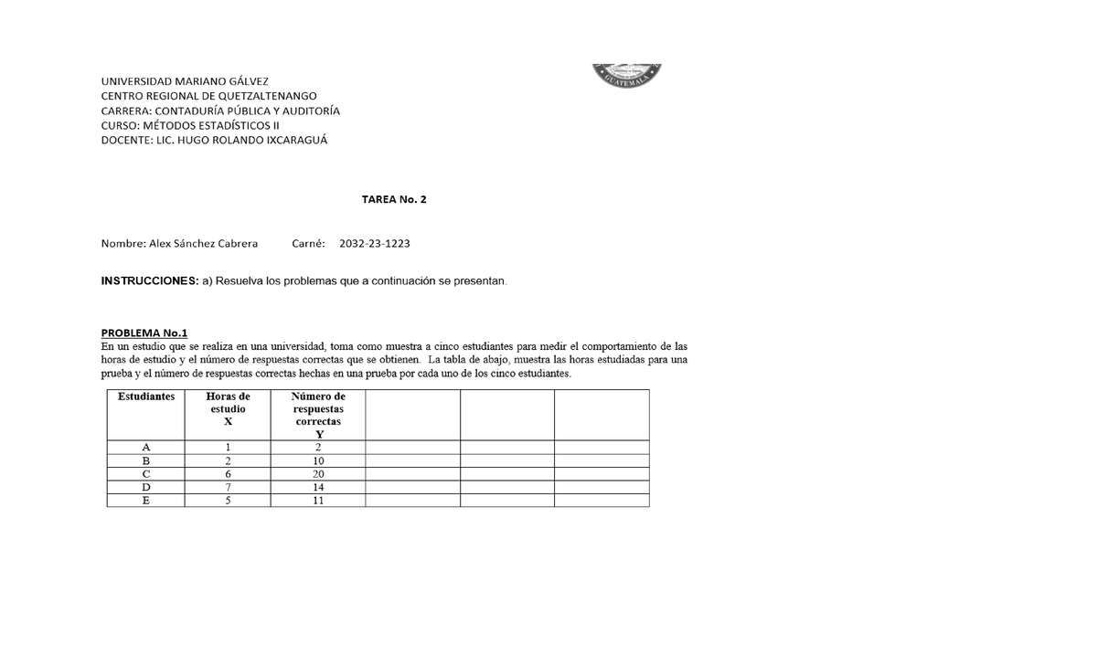 EJER. Estadistica 14-02-2025 - Marcar los puntos en un diagrama de ...