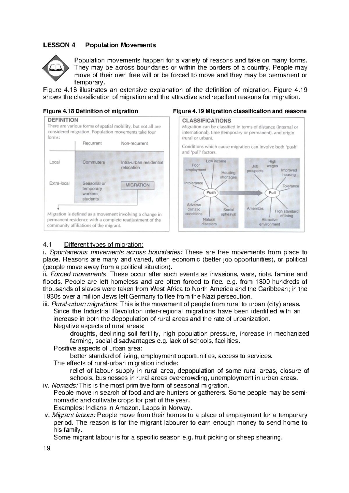 Lesson 4: Understanding Population Movements and Migration Factors ...