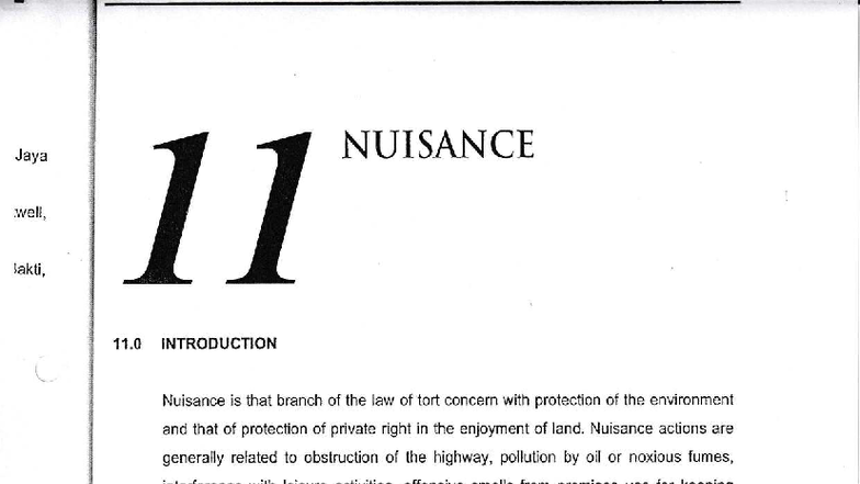 Nuisance in Law: Understanding Public and Private Nuisance (LAW 4 ...