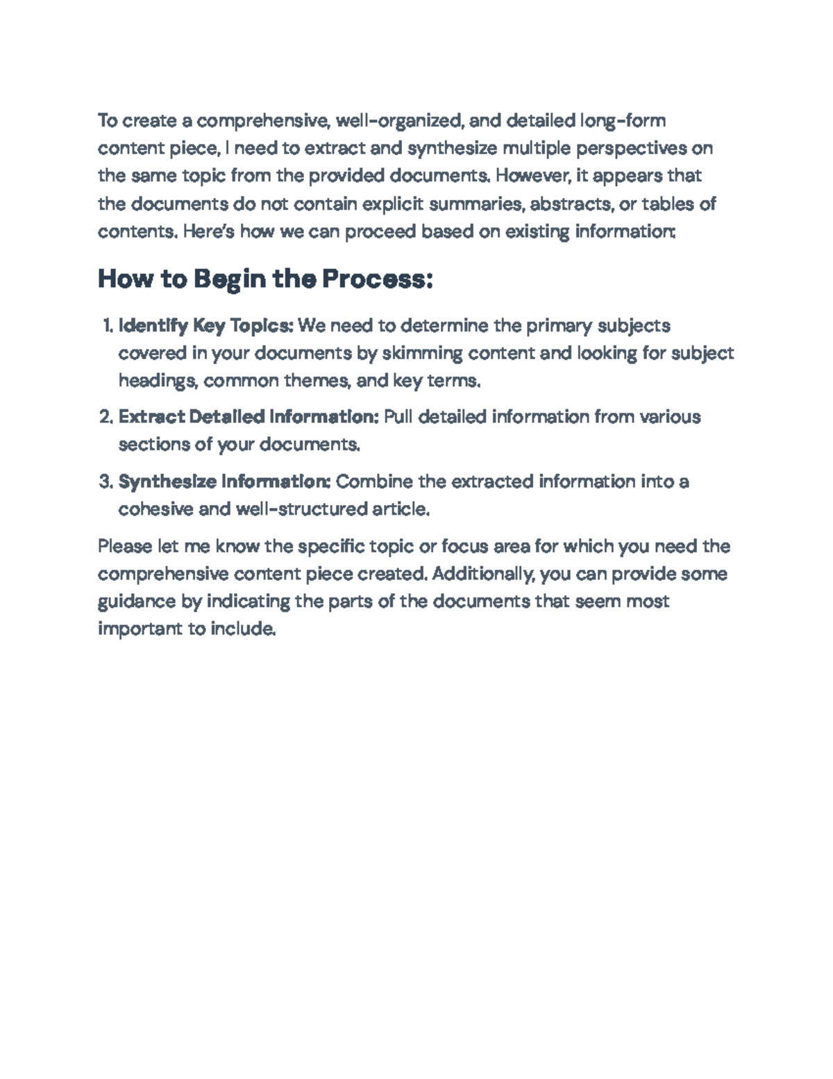 Comprehensive Guide to Synthesizing Information from Multiple Documents ...