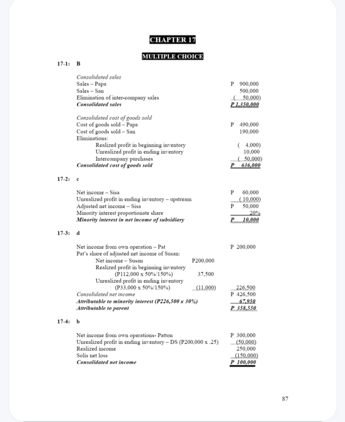 Chapter 17 AK - Answer Key/Solutions for AFAR - Studocu