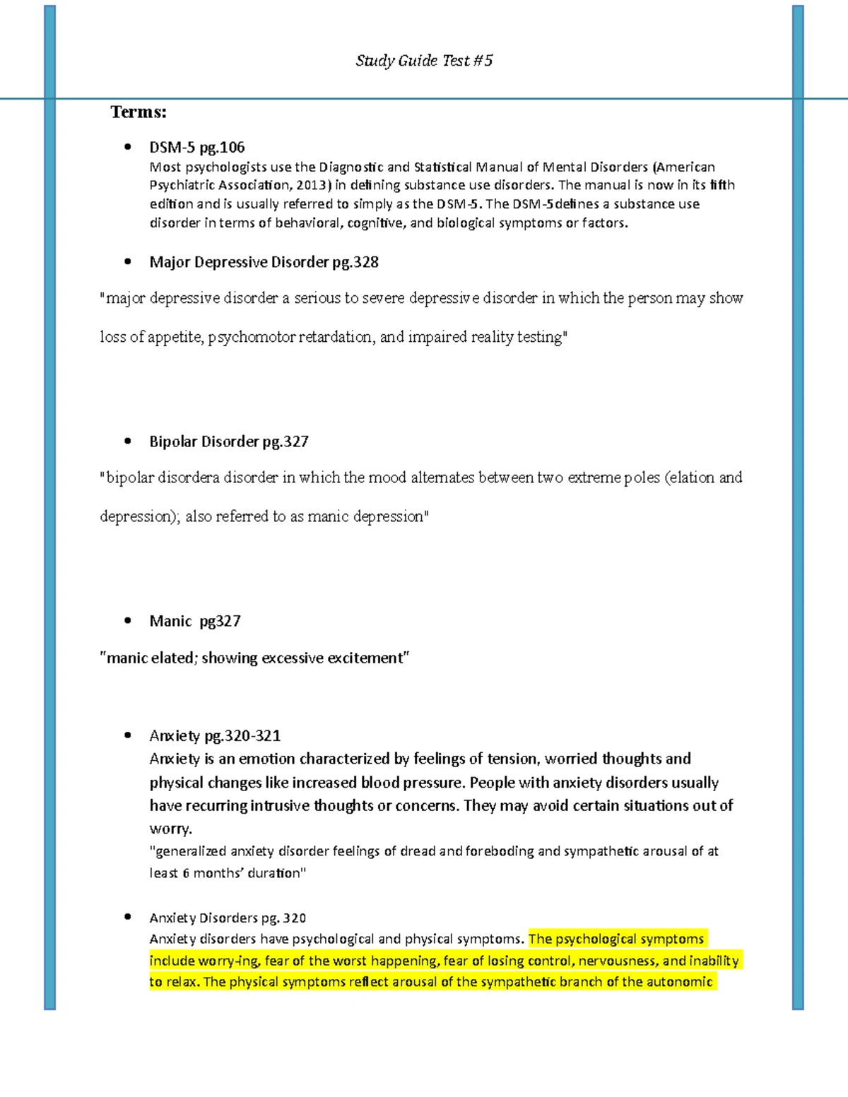 Psychology 101 - Final Exam Study Guide and Key Concepts - Studocu