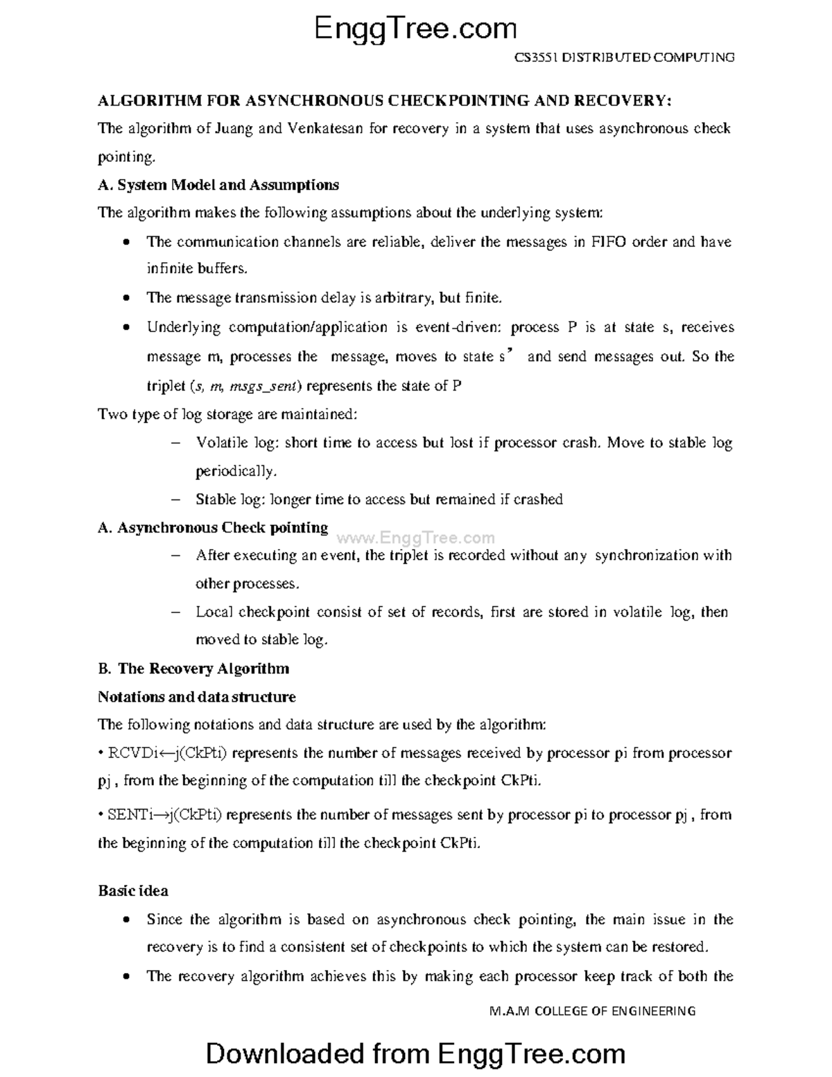 12 Juang Venkatesan Ds Answers For Two Marks Lecture Notes Cs3551 Distributed Computing Ma