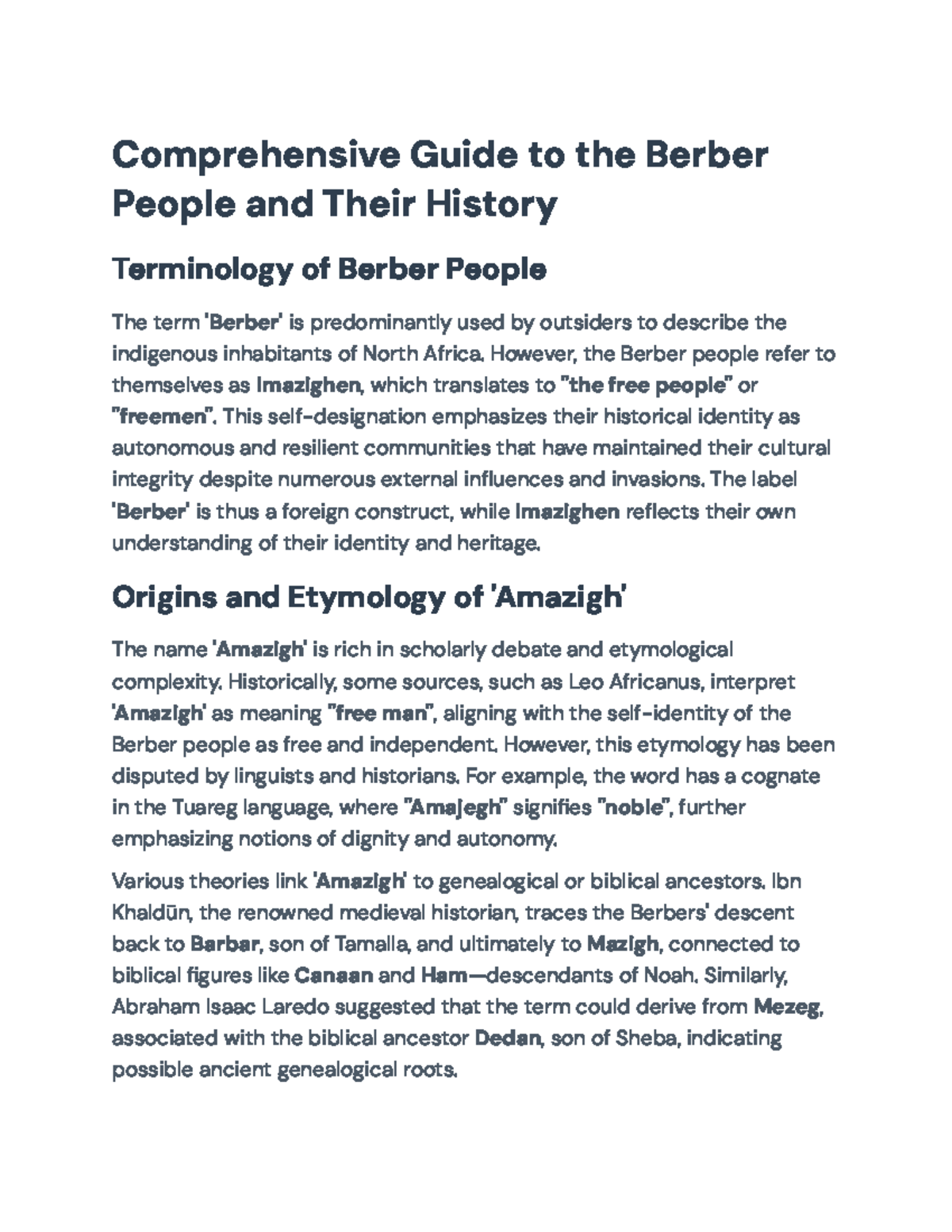 Comprehensive Overview of Berber History and Dynasties in North Africa ...