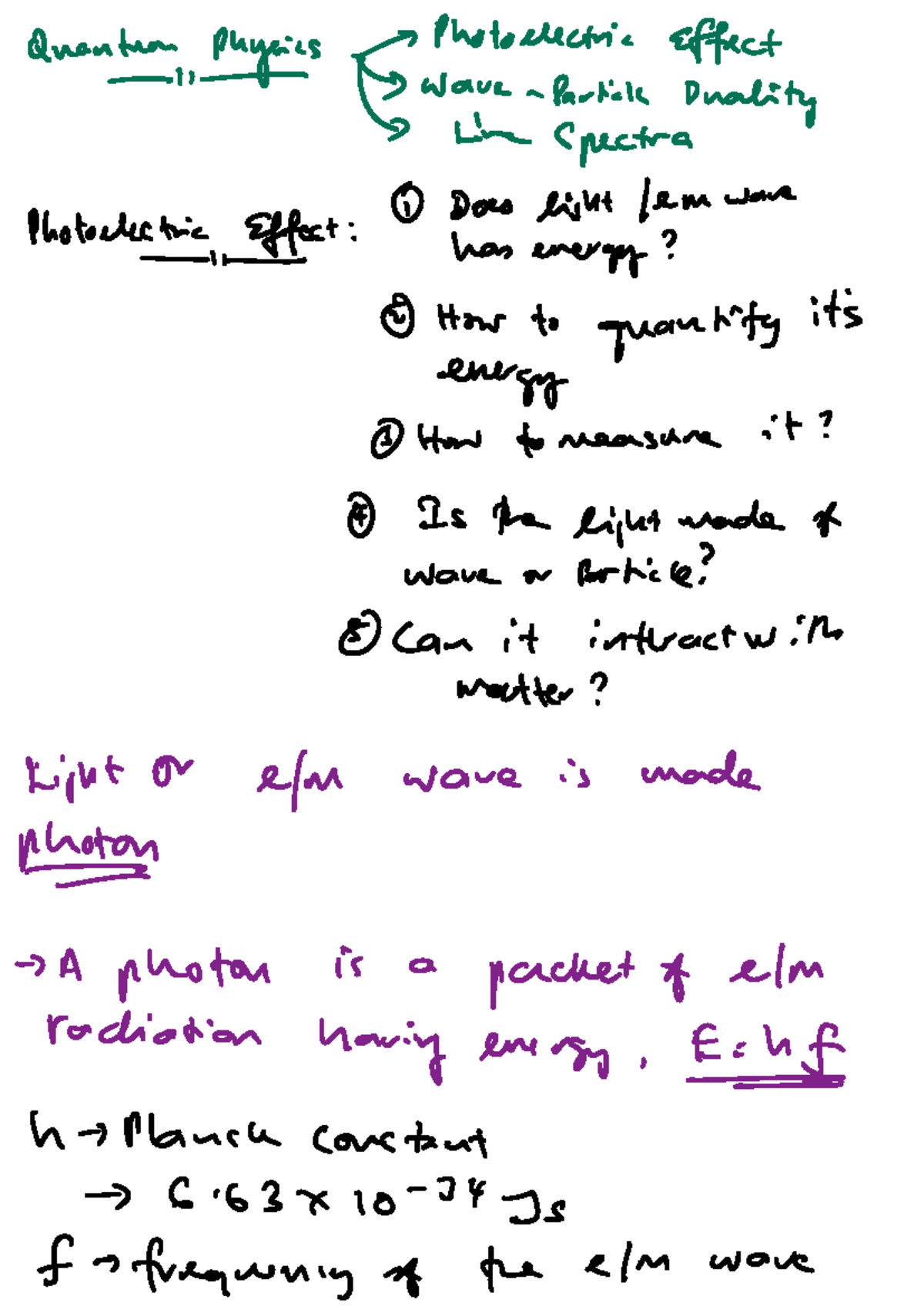 Quantum Physics (PHYS 101) Lecture Notes on Photoelectric Effect - Studocu