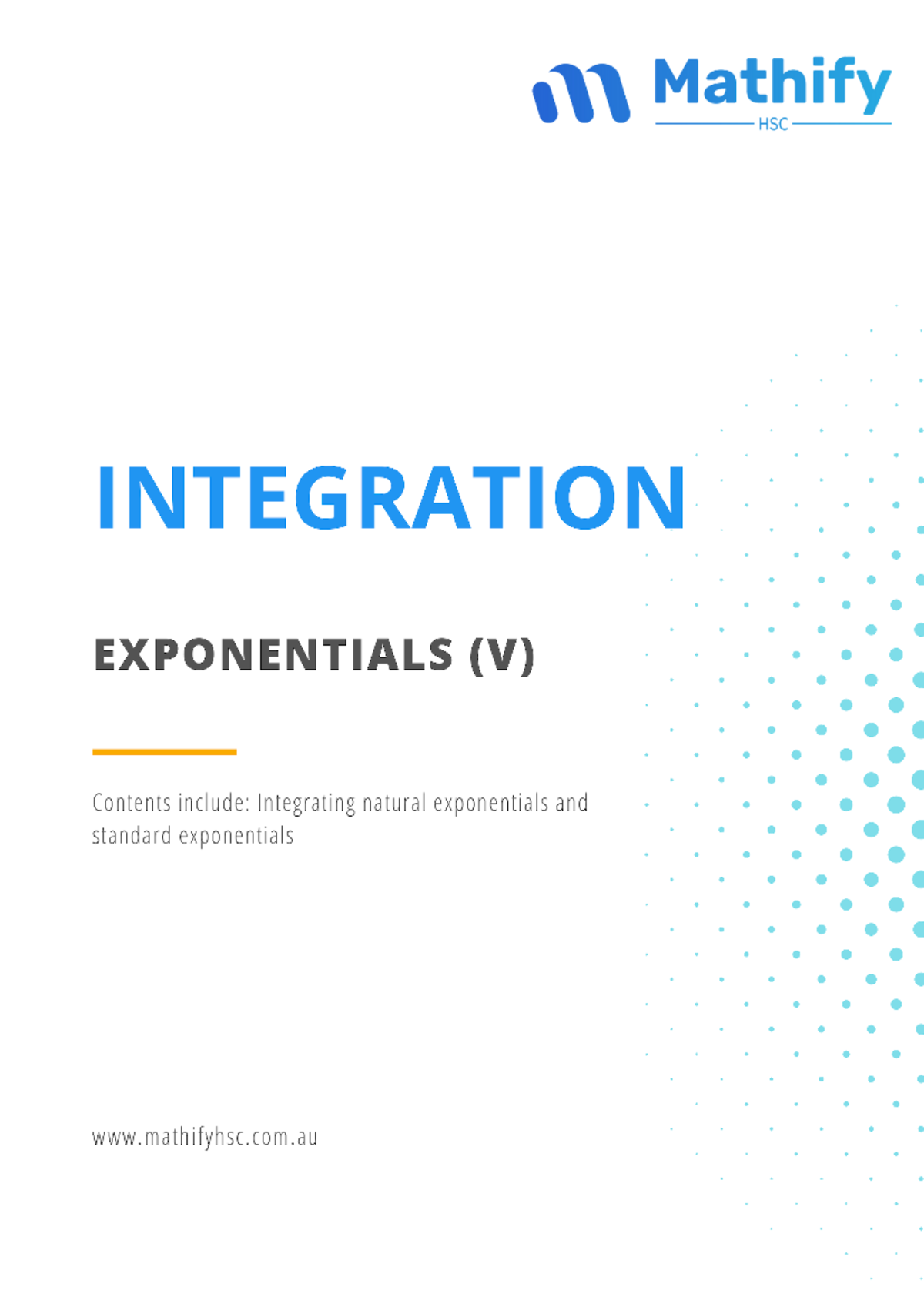 Integration of Exponential Functions - Course Code: V - Studocu