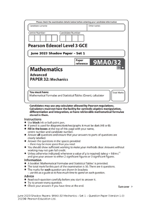 Aiming For 9 Spring 2020 Practice - Spring 2020 ± Aiming for 9 (Set 1 ...