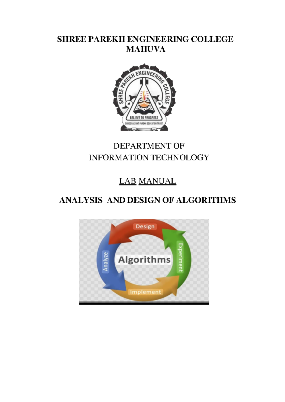 ADA3 - Lab Manual for Analysis and Design of Algorithms - Studocu